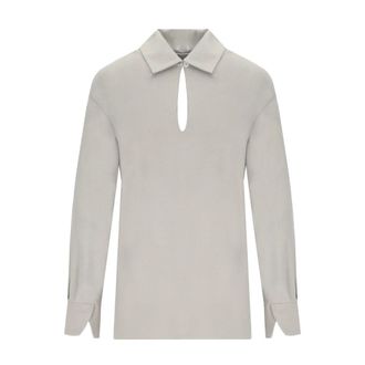 Max Mara Gestro Polo Bluse - - Tops - Damen - Beige - M