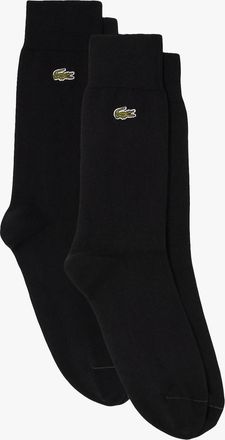 Lacoste Lot de 2 paires de chaussettes en coton m&eacute;lang&eacute;