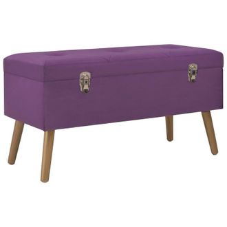 vidaXL Vidaxl - Banc avec compartiment de rangement 80 cm Violet Velours