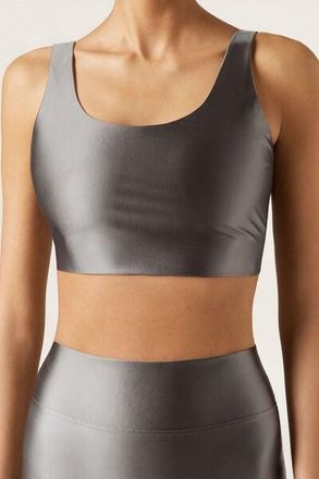 Calzedonia Supergl&auml;nzendes Satiniertes Top Grau