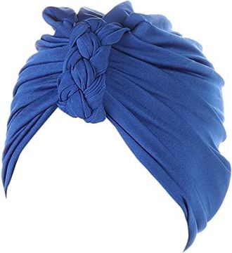 Generic Chapeau de t&ecirc;te ethnique pour femme Cancer Couverture turban Bandeau dentra&icirc;nement, bleu, Taille unique