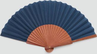 Mango &Eacute;ventail en bois uni bleu marine - Femme - Taille unique - MANGO