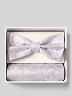 Prince Bowtie Fliege und Einstecktuch im Set aus reiner Seide