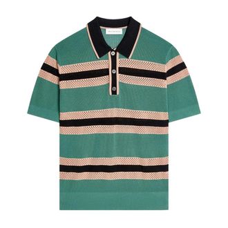 Dries Van Noten Mercy Stripe MK Polo - - Tops - Herren - Gr&uuml;n - XL