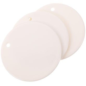 Artibetter 6 STK Anh&auml;nger Aus Keramik Keramikhandwerk Keramikornamentrohlinge Keramikscheiben-Ornament Sublimationsornament Aus Porzellan B&uuml;ro Wei&szlig; Multifunktion