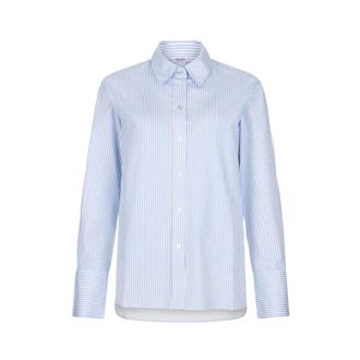 Liu Jo Femme, Blouses et Chemises, Bleu, Taille: 40 FR Chemise en popeline de coton