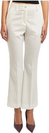 Yes-Zee YES Zee, Femme, Pantalons, Blanc, Taille: 46 FR Flared Pantalons