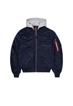 Alpha Industries MA-1 Zip Hood Back Embroidery Bomber Jacket