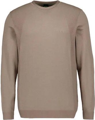 HUGO BOSS Herren Pullover braun unifarben