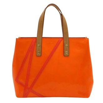 Louis Vuitton Pre-owned Sac cabas en cuir verni vintage - Femme - Pre-owned - Orange - Taille: ONE Size