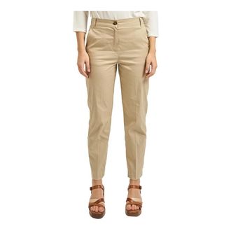 iBlues Femme, Pantalons, Beige, Taille: 40 FR Pantalon en Popeline de M&eacute;lange de Coton