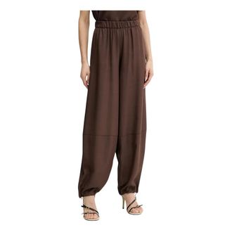Simona Corsellini Pantalon large - Femme - Pantalons - Brun - Taille: 42 FR