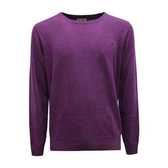 Brooksfield Wollpullover Lila Italienischer Stil - - Knitwear - Herren - Lila - XL