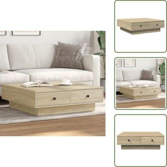 vidaXL The Living Store Couchtisch Sonoma-Eiche 90x90x28 cm Holzwerkstoff - Couchtisch - Wohnzimmerstil - Holzwerkstoff M&ouml;bel - Industriel Style