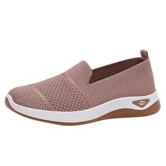 Generic Baskets &agrave; enfiler en maille Casaul pour femme - Respirantes, l&eacute;g&egrave;res et confortables - Coupe large - Orthop&eacute;diques - Tennis avec soutien de la vo&ucirc;te p