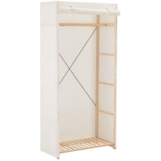vidaXL Kleiderschrank Wei&szlig; 79 x 40 x 170 cm Stoff Vidaxl