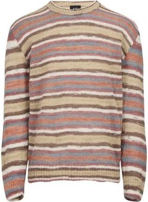 A.P.C. Pull ray&eacute; ample en mohair et alpaga m&eacute;lang&eacute;s