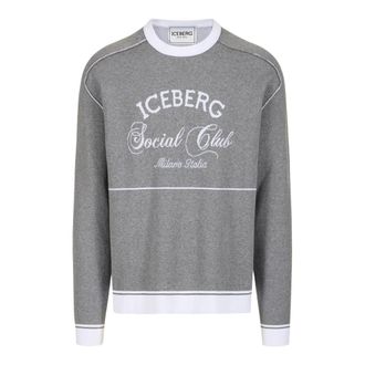 Iceberg Homme, Pulls, Gris, Taille: S Pull ras du cou jacquard