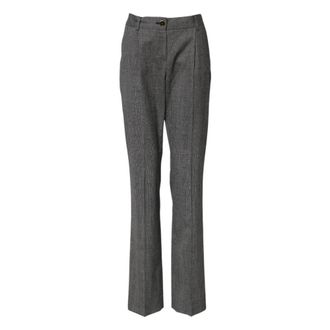 Dolce & Gabbana Graue Karierte Schlaghose - - Trousers - Damen - Grau - 2XS