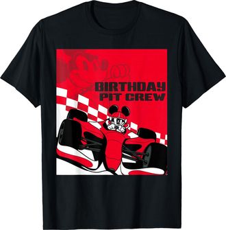 Disney Racing Birthday Pit Crew Mickey Mouse Race Car Party T-Shirt