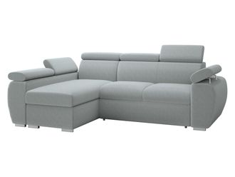 Mirjan24 Ecksofa Boston Mini, Eckcouch mit Schlaffunktion und Bettkasten, Polsterecke mit Einstellbare Kopfst&uuml;tzen, L-Sofa, Polstergarnitur, Wohnlandschaft (Pa