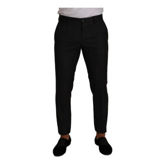 Dolce & Gabbana Graue karierte Wollformale Hose - - Trousers - Herren - Grau - M