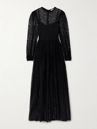 Ulla Johnson Robe Du Soir En Dentelle De Chantilly Josephine - Noir