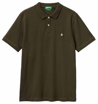 Benetton Maglia Polo M/M 3wg9u301z, Vert, XL Homme