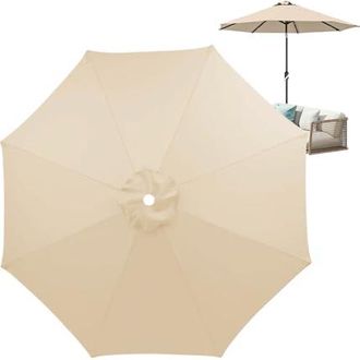 Generic Auvent de rechange pour parasol dextérieur | Auvent de rechange UPF 50+ | Parasol UV 50+ imperméable en tissu polyester compatible avec différents cad