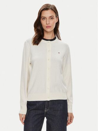 Tommy Hilfiger Strickjacke WW0WW42370 &Eacute;cru Regular Fit