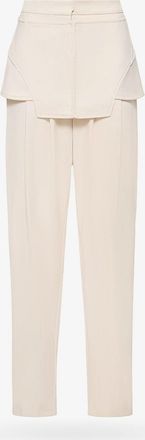 ADĀMO Andrea Adamo Viscose blend trouser with frontal panels with metal hooks - ANDREA ADAMO - gender_Woman