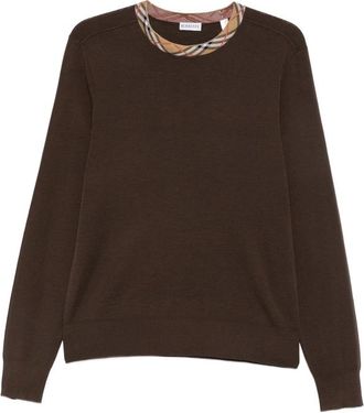 Burberry Check-trim Long Sleeve T-shirt