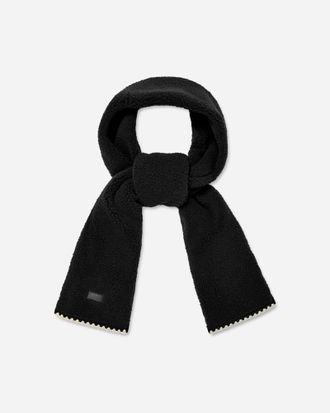 UGG Schal aus fluff mit Muschelrand f&uuml;r Damen in Black, Gr&ouml;&szlig;e Fleece