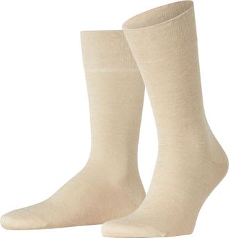 Falke Herren Socken Panama M So Baumwolle Leinen einfarbig 1 Paar, Beige Creme 2050, 41-42