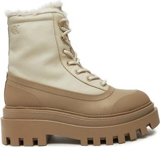 Calvin Klein Jeans Schn&uuml;rstiefeletten Flatform Lace Up Boot Padded YW0YW01557 Beige