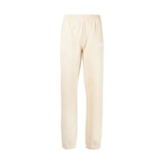 Jacquemus Homme, Pantalons, Beige, Taille: XL Pantalons de surv&ecirc;tement Logo Beige Clair Joggers