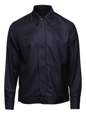 Brioni chemise &agrave; col brod&eacute; - Bleu