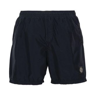 Stone Island Homme, Maillots de bain, Bleu, Taille: L Logo Swim Shorts