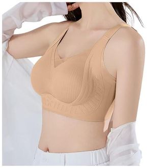 Generic Soutien Gorge Invisible Soutien Gorge sans Armature Brassiere Femme sans Armature De Classique Stretch Nylon Quotidien Saison des Mariages Bandeau Sea