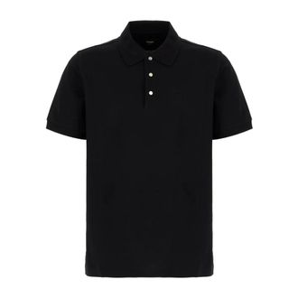 Fendi Polo Shirt mit Logo - - Tops - Herren - Schwarzk - S