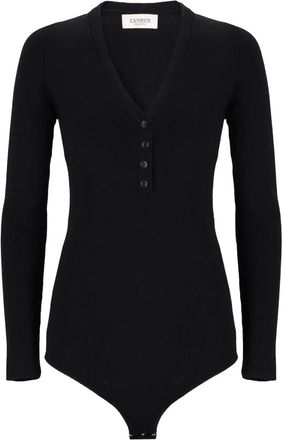 Laneus body nervuré à col v - Noir