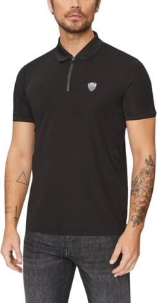 Emporio Armani Emporio Armani Ea7, Homme, Tops, Noir, Taille: M Polo Halfzip Logo