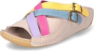 Andrea Conti Femme 0771516 Sandale, Dark Stone Combi, 38 EU