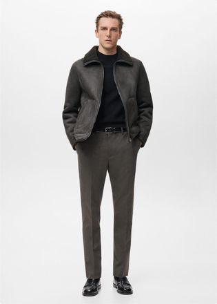 Mango Doubleface-Jace mit Ledereffekt braun - Herren - XL - MANGO MAN