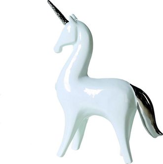 Casablanca Einhorn - Starlet - Dekofigur - Porzellan - weiß/Silber - 1 Stück