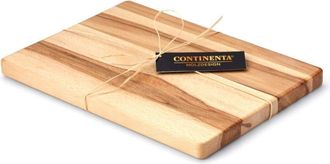 Continenta Schneidebrett aus Buche Kernholz, Tranchierbrett in Profi Qualit&auml;t, mit Bast-Verzierung optimaler Geschenkartikel, Gr&ouml;&szlig;e: 30 x 21,5 x 2 cm