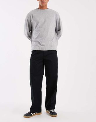 Levi's Pantalon chino ample pliss&eacute; style workwear - Noir