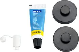 WENKO Adaptateur Power-Loc noir Fixer sans percer de trous Noir