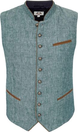 Maddox Herren Trachten Weste Raubling | W. Leinen T&uuml;rkis 46