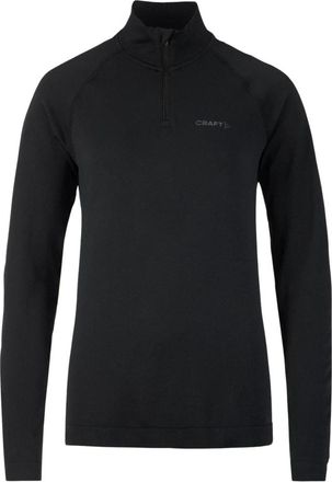 Craft T-shirt Dry Active Comfort &agrave; demi-zip - Femme - Sport - Noir - Taille: 40 FR